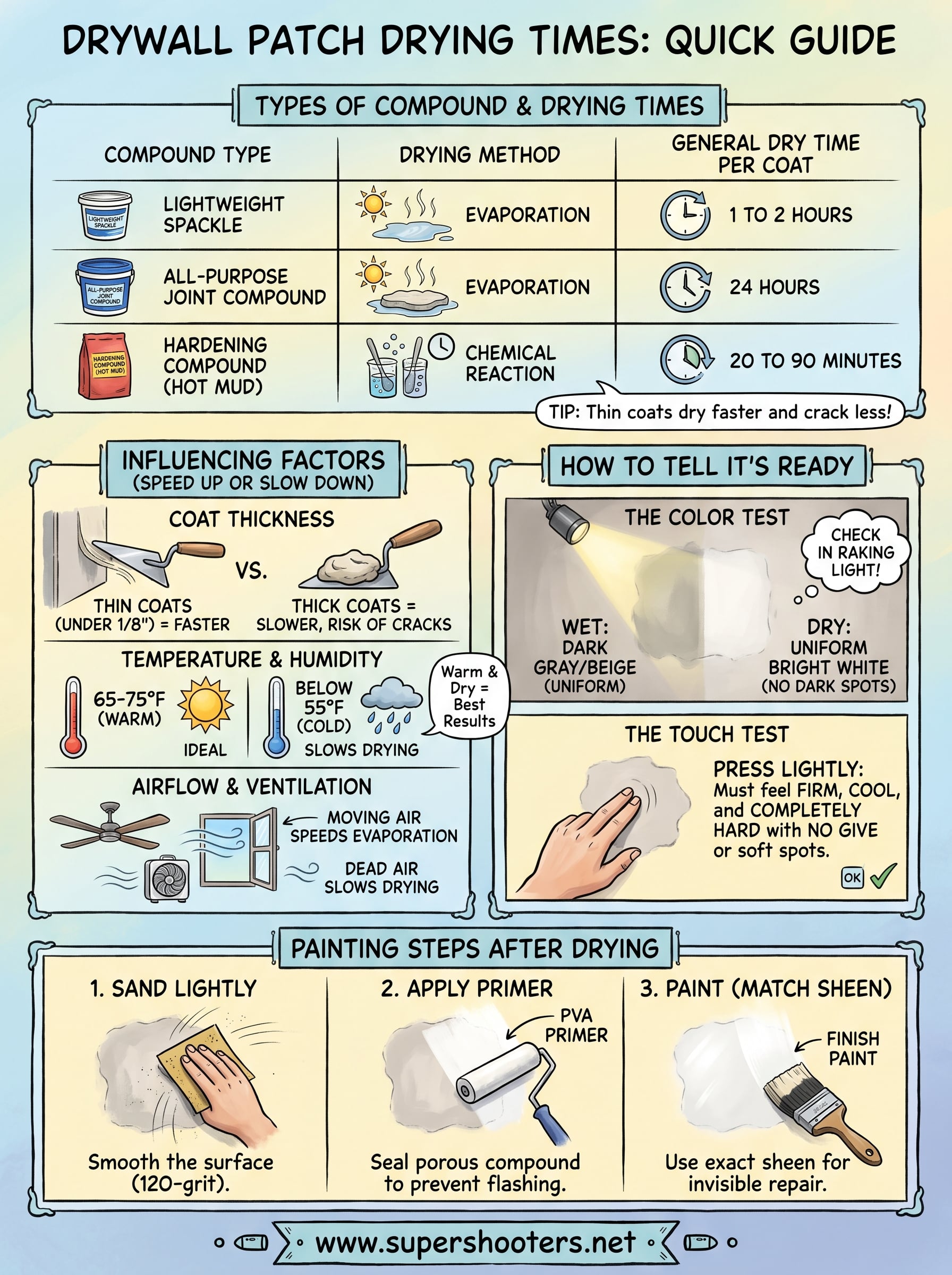How Long Does Drywall Patch Take To Dry Before Painting?