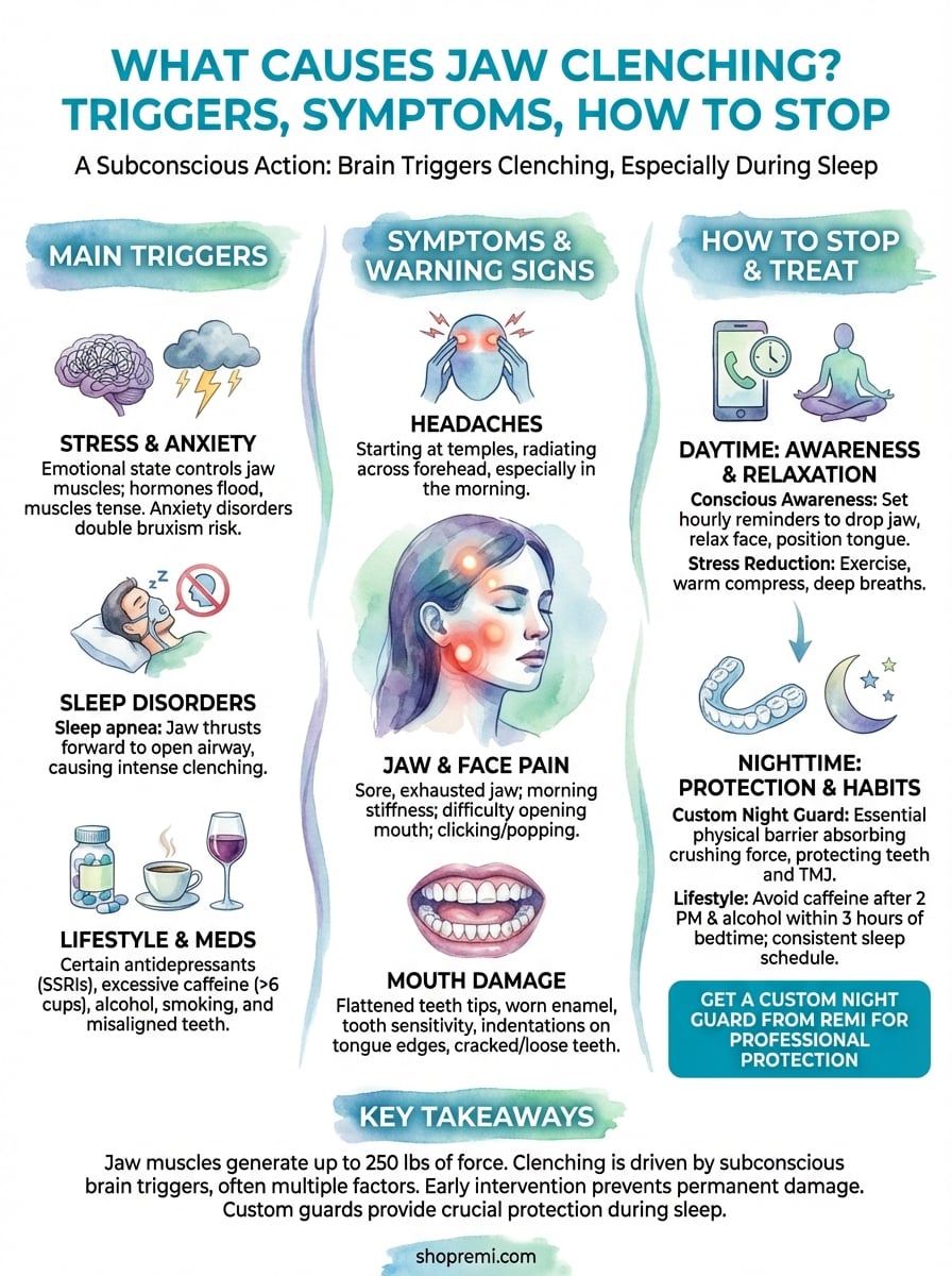 What Causes Jaw Clenching? Triggers, Symptoms, How to Stop – Remi