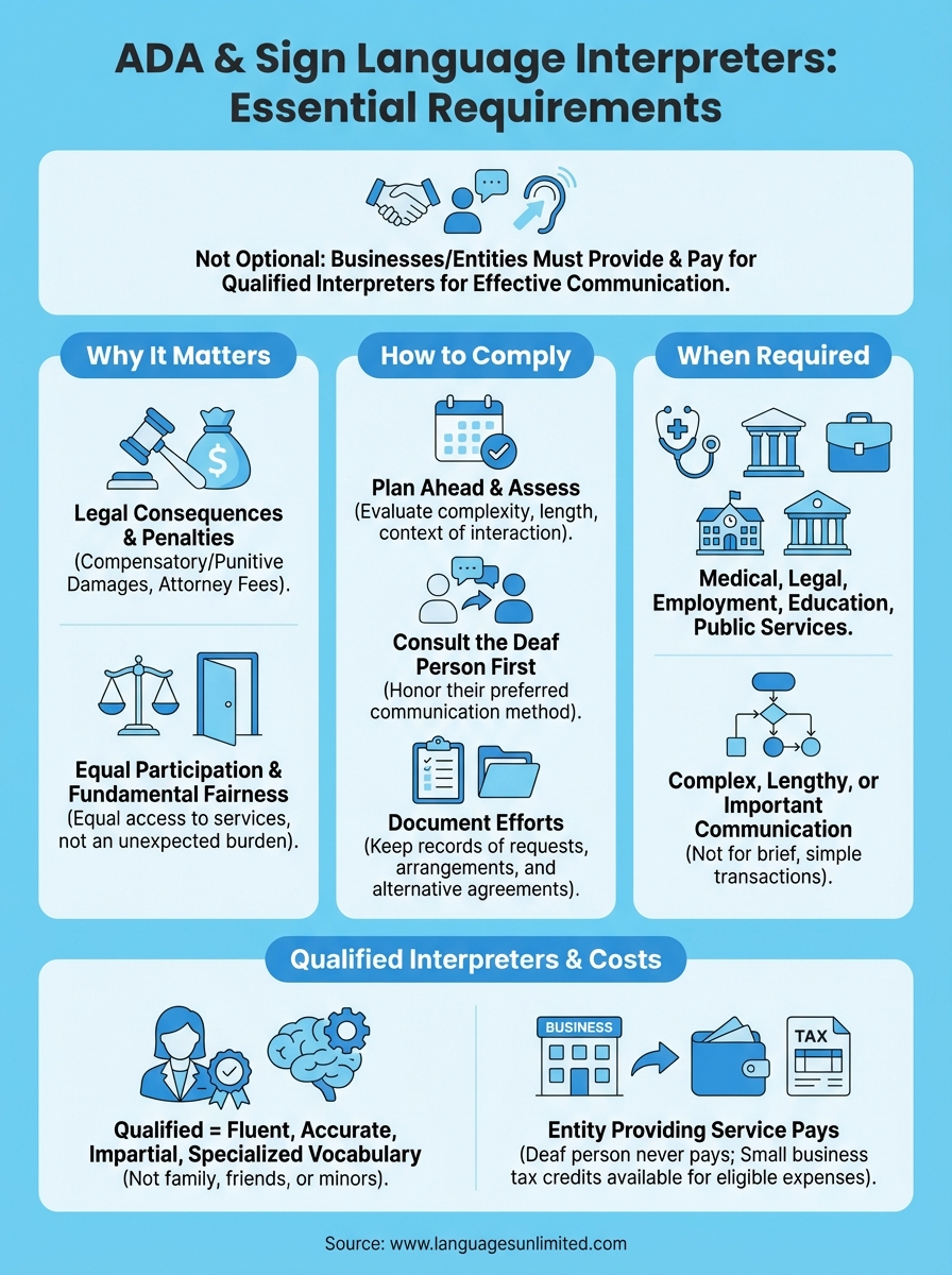 ADA Requirements for Sign Language Interpreters: Essentials - Language ...