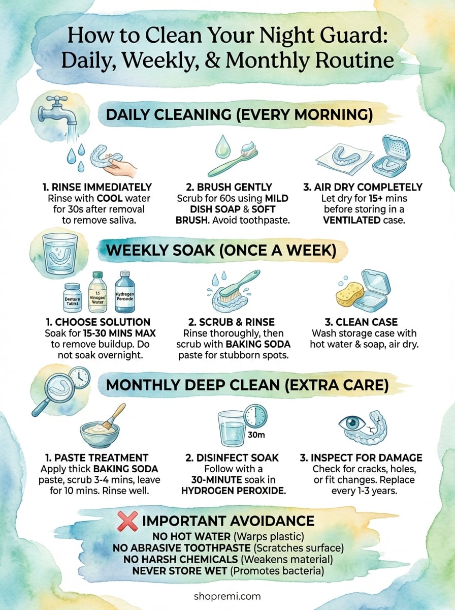 How Often To Clean A Night Guard: Daily, Weekly, Deep Clean – Remi