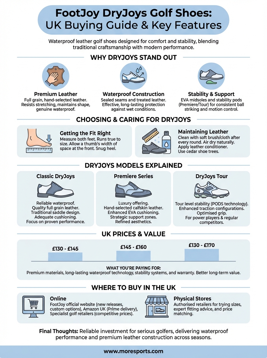 FootJoy DryJoys Golf Shoes: Models Prices & UK Buying Guide – More Sports