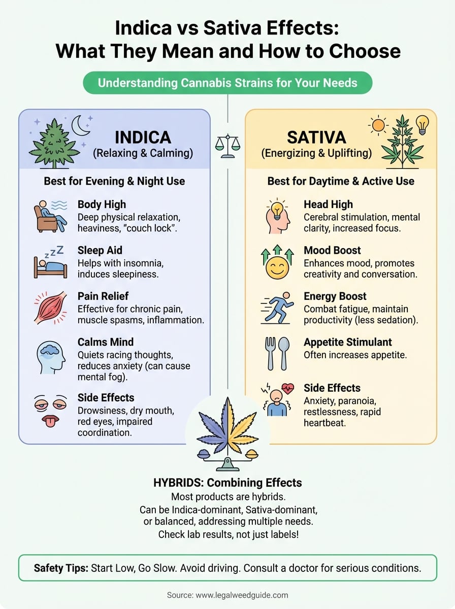 Indica vs Sativa Effects: What They Mean and How to Choose - Legal Weed ...