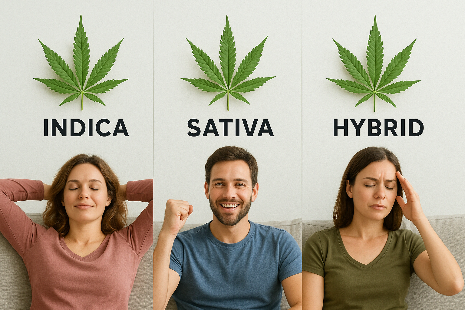 Indica vs Sativa vs Hybrid: Effects, Uses, Best for You - Legal Weed Guide