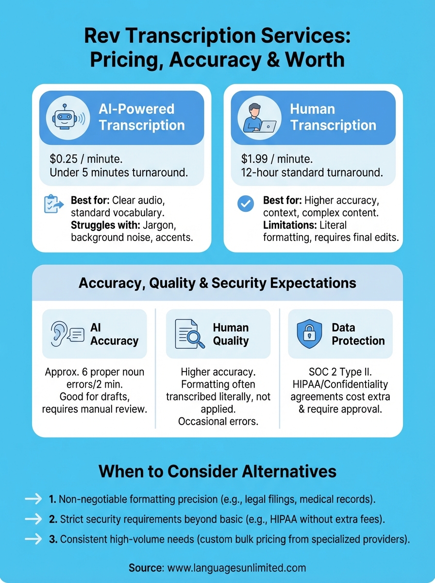 Are Rev Transcription Services Worth It? Pricing, Accuracy - Language ...