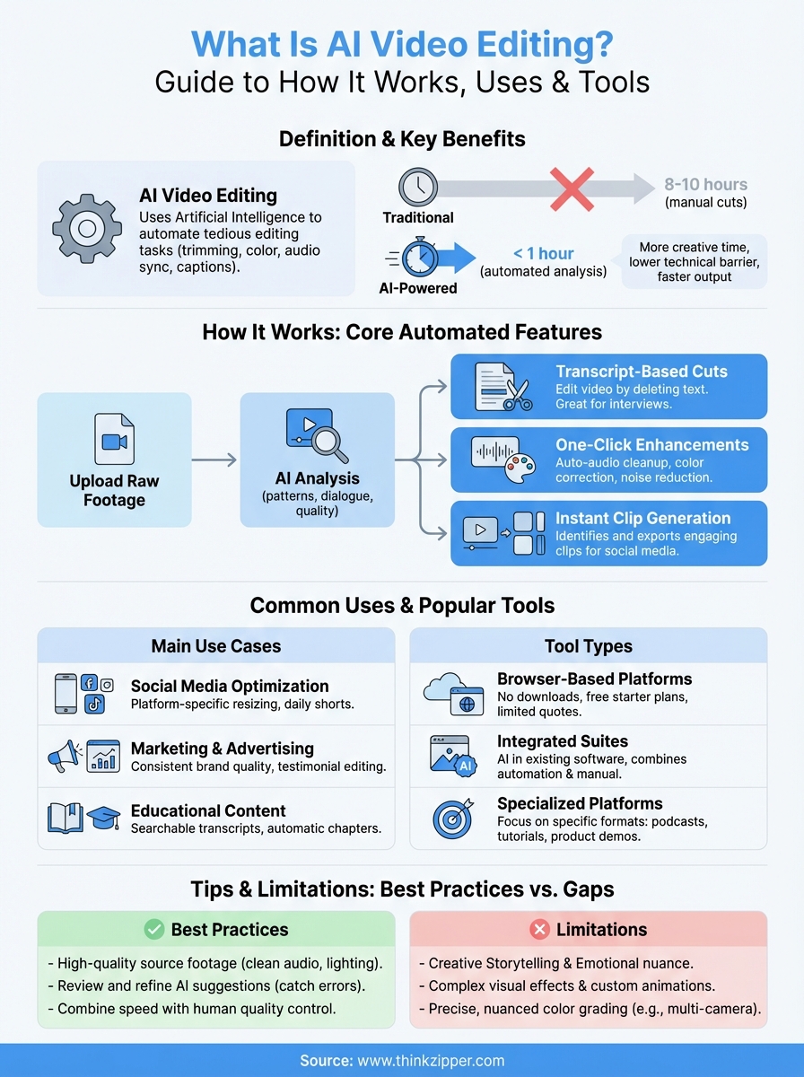 What Is AI Video Editing? How It Works, Uses, and Online Tools ...