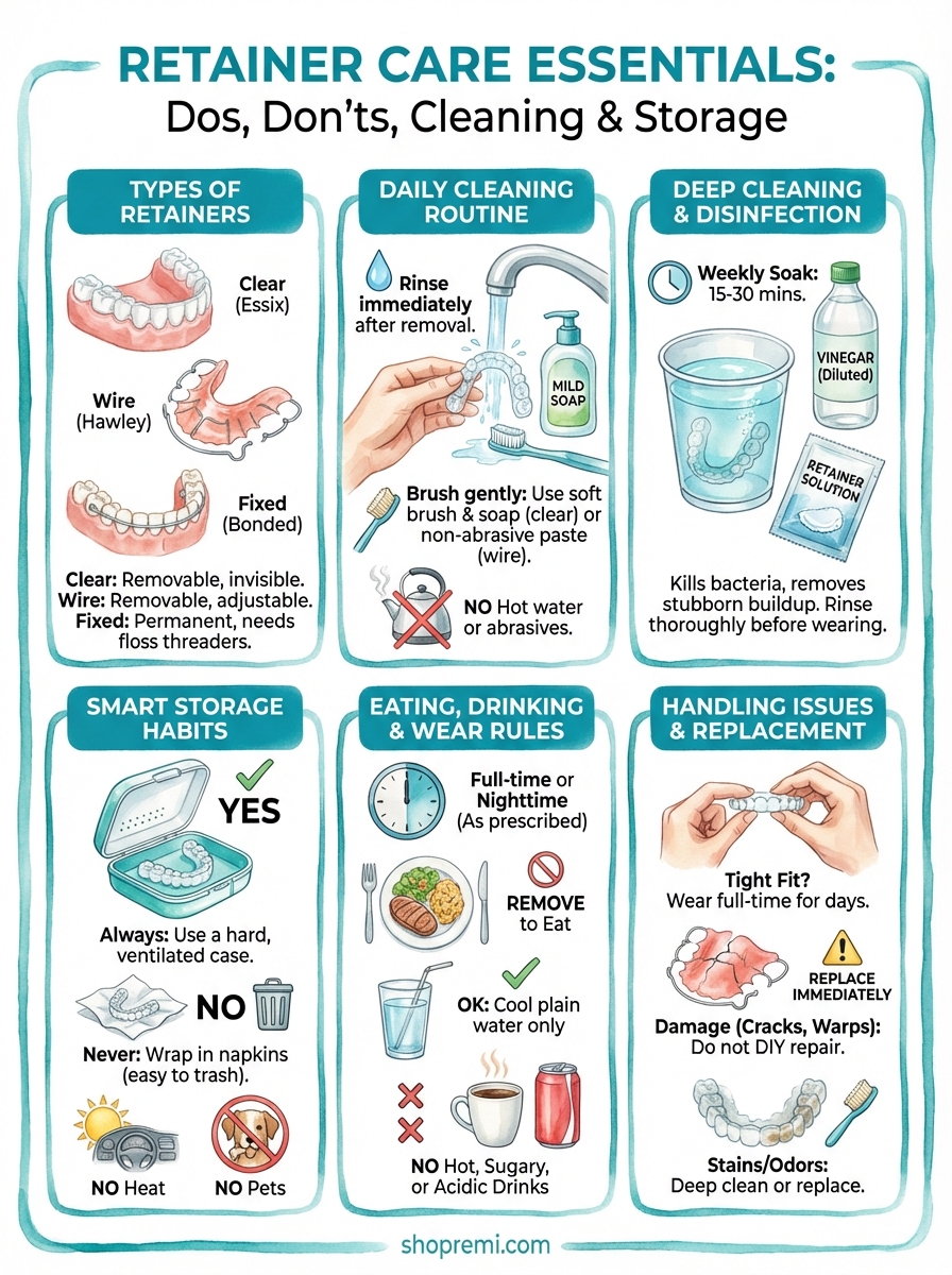 Retainer Care Instructions: Dos & Don'ts, Cleaning, Storage