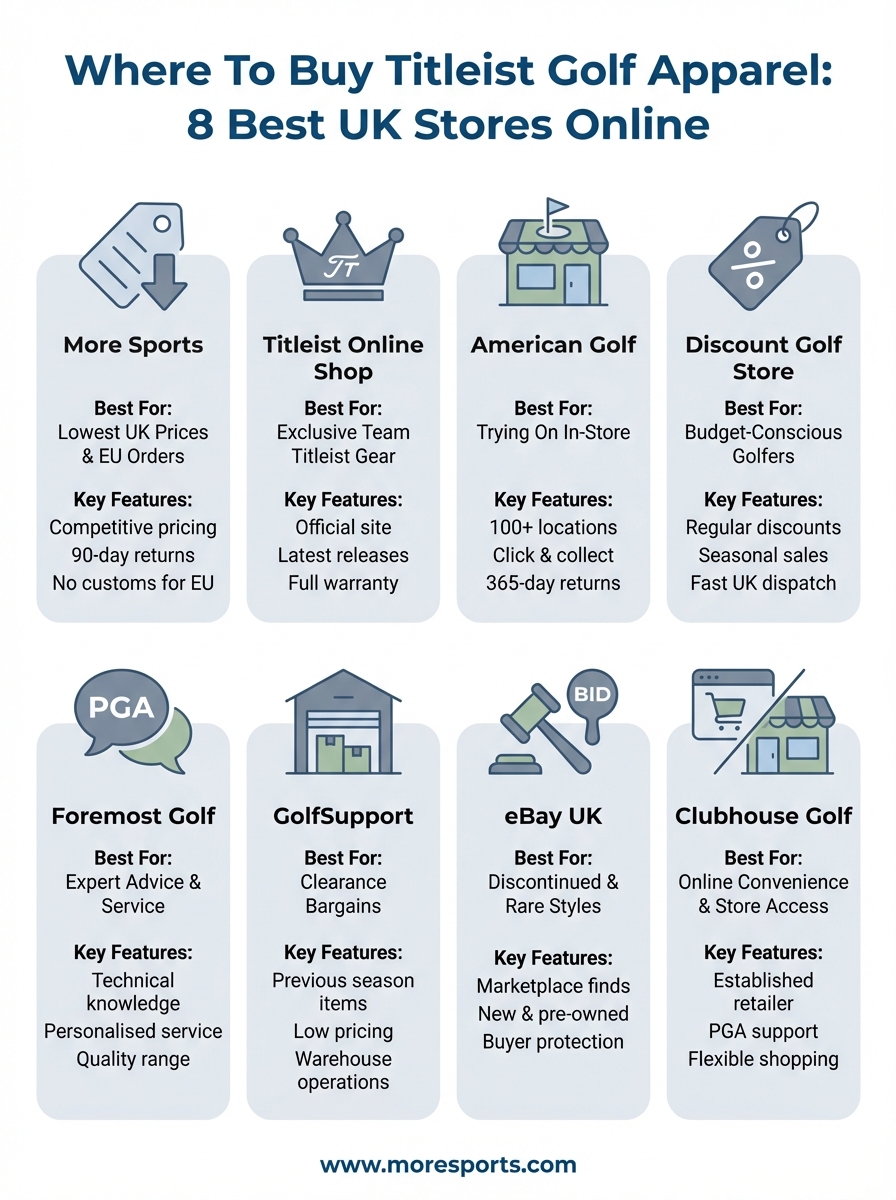 Where To Buy Titleist Golf Apparel: 8 Best UK Stores Online – More Sports