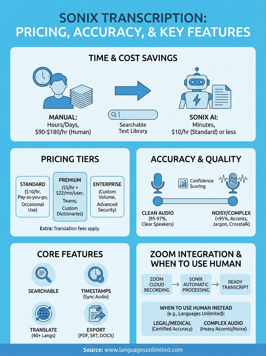 Sonix Transcription: Pricing, Accuracy, Zoom Integration - Language ...