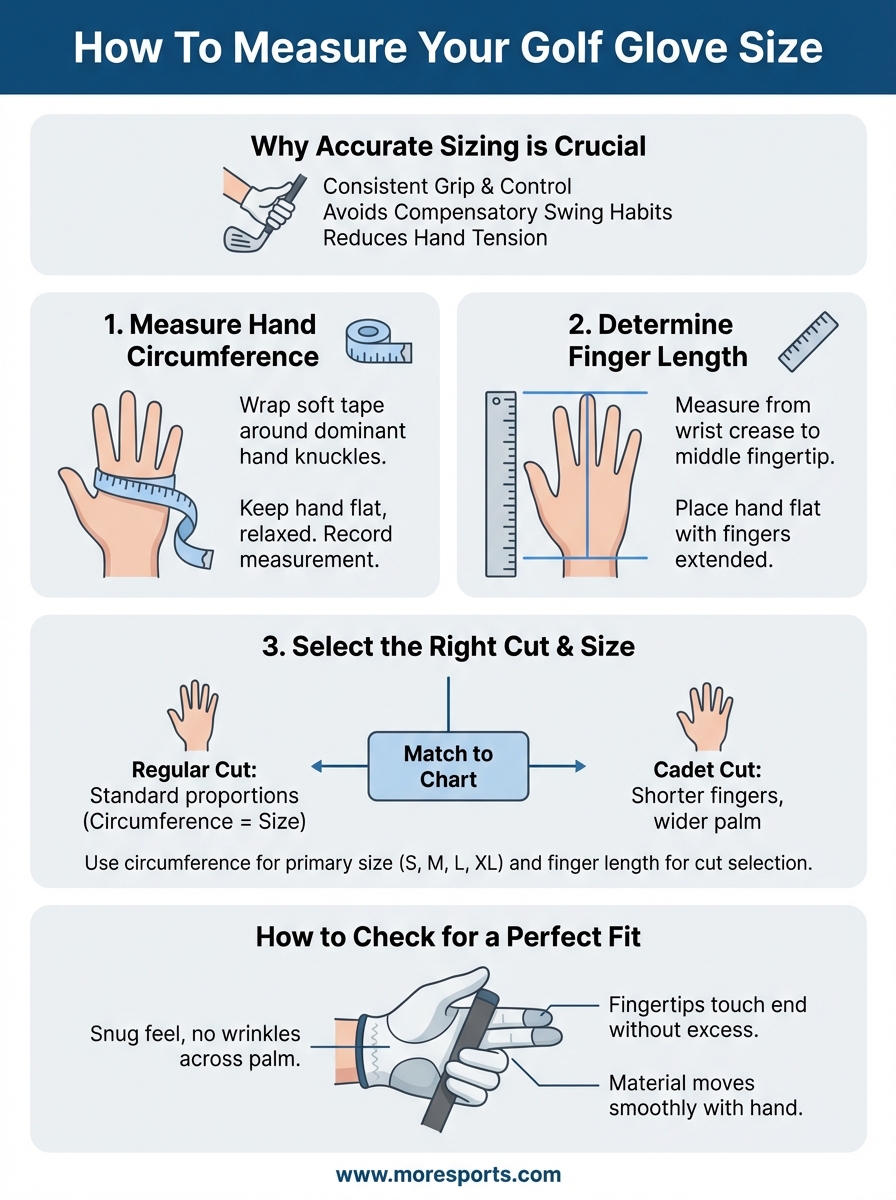 How To Measure Golf Glove Size: Simple Steps & Fitting Guide – More Sports