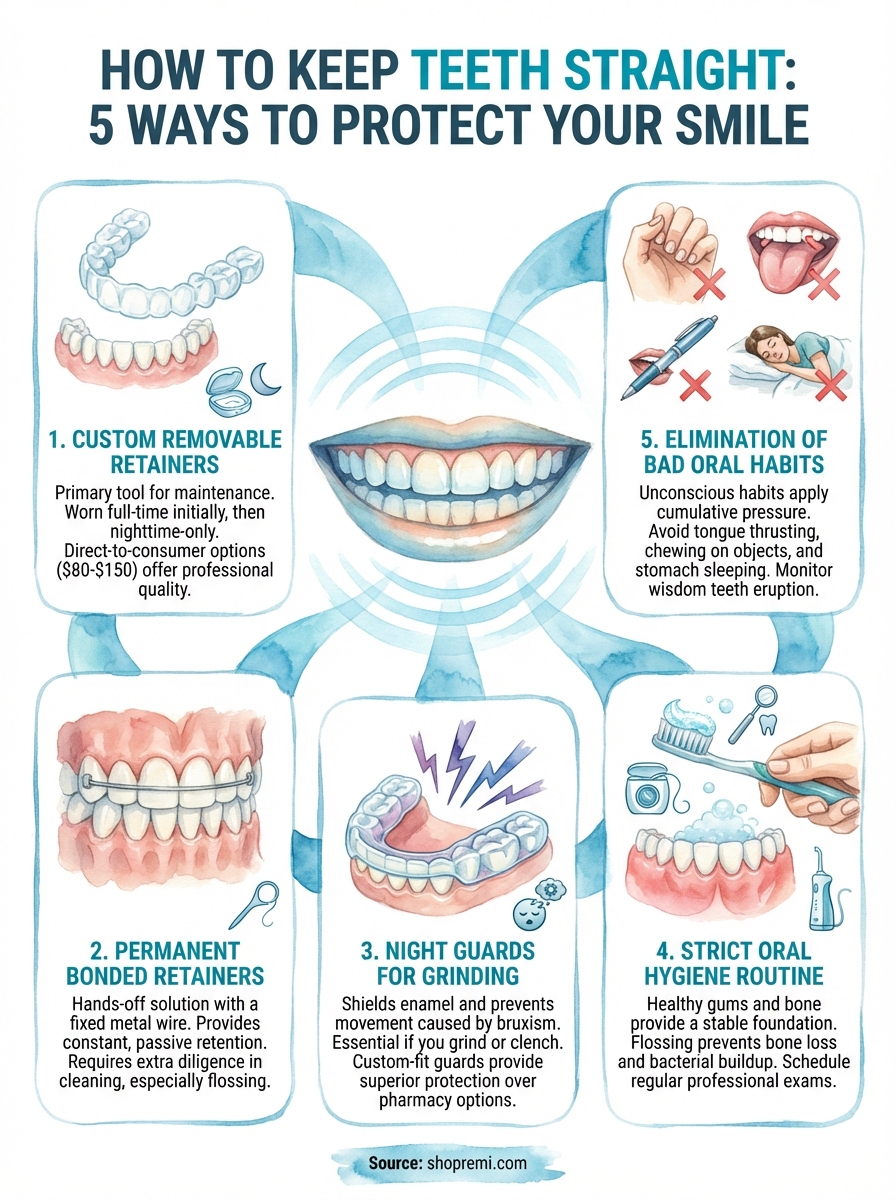How to Keep Teeth Straight: 5 Ways to Protect Your Smile