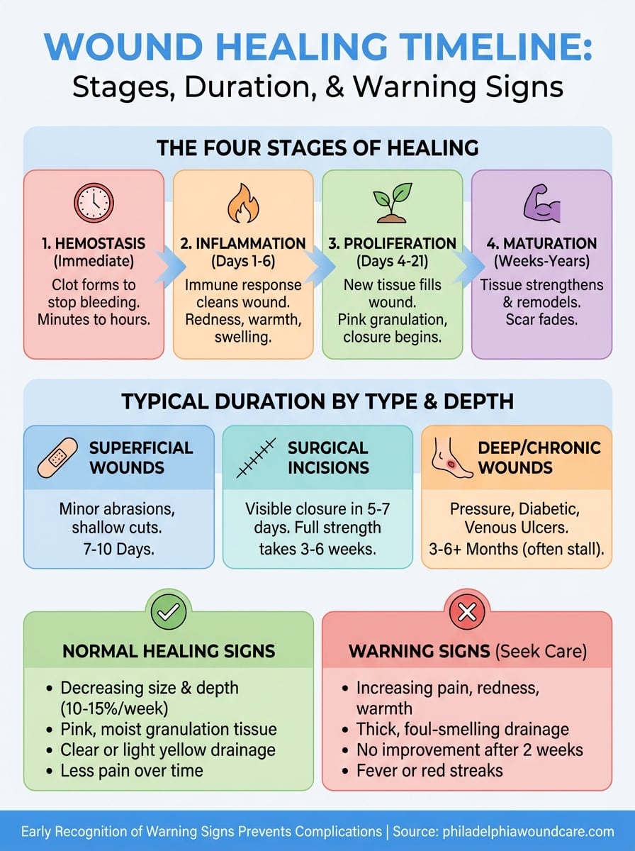 Wound Healing Timeline: Stages, Duration, And Warning Signs ...