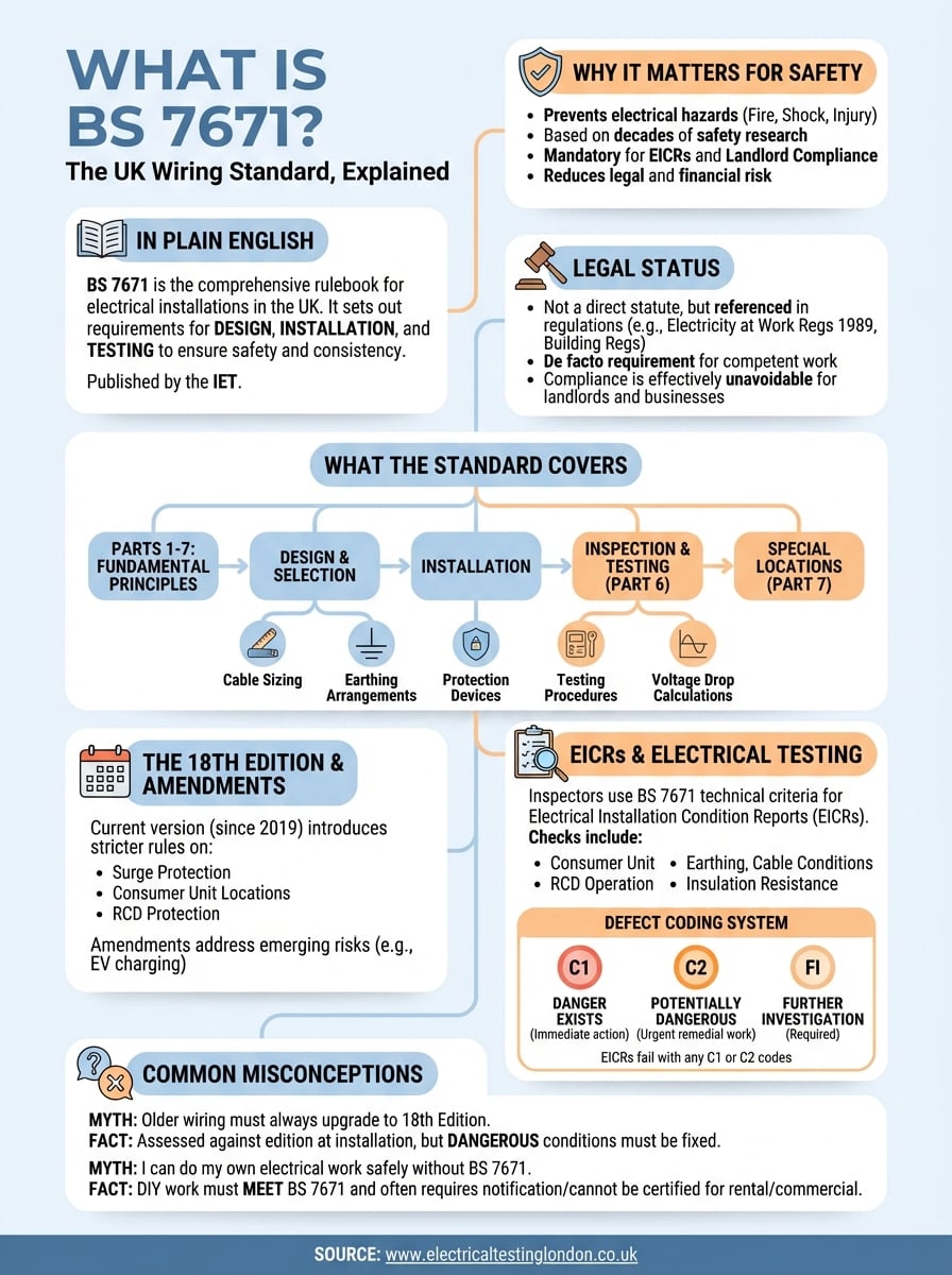 What Is BS 7671? The UK Wiring Standard, In Plain English | Electrical ...