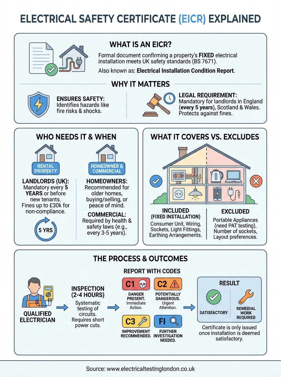 What Is An Electrical Safety Certificate? EICR Explained | Electrical ...
