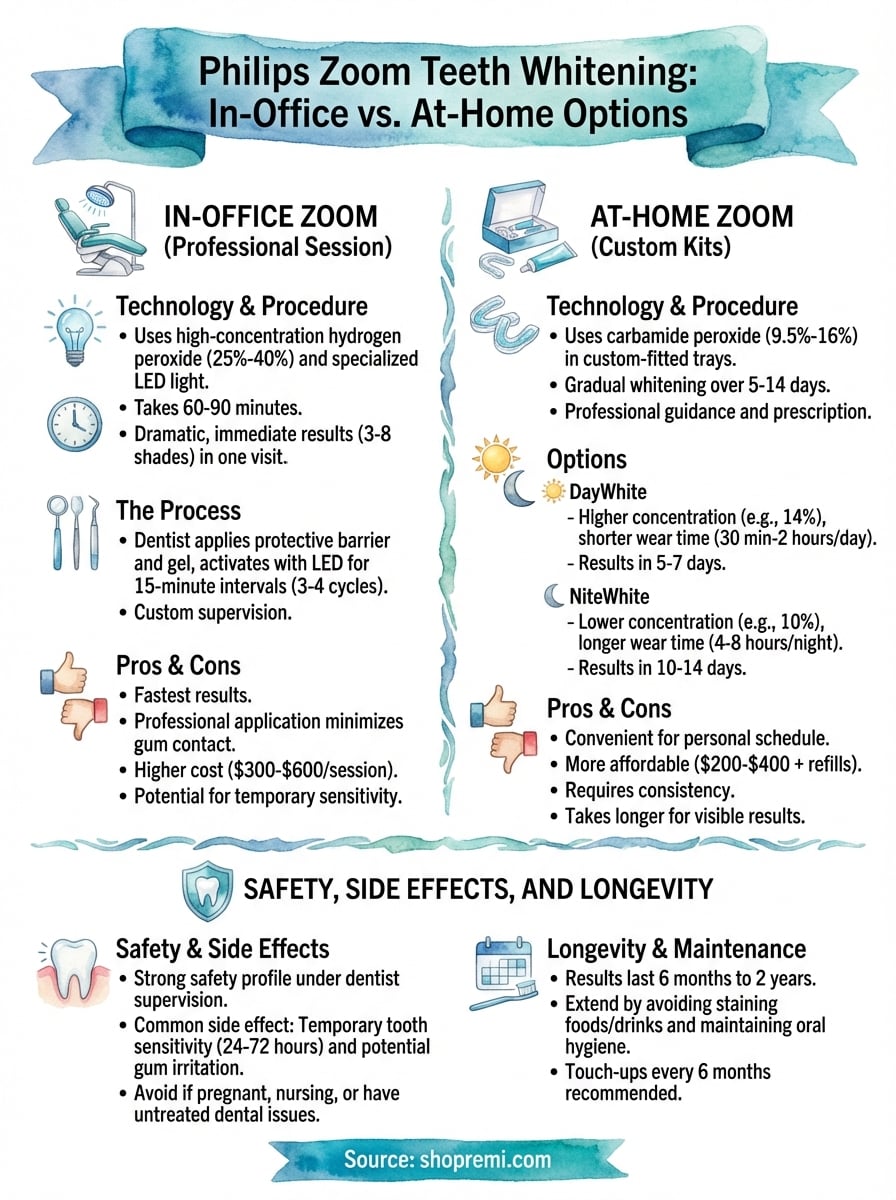 Philips Zoom Teeth Whitening: In-Office vs. At-Home Options