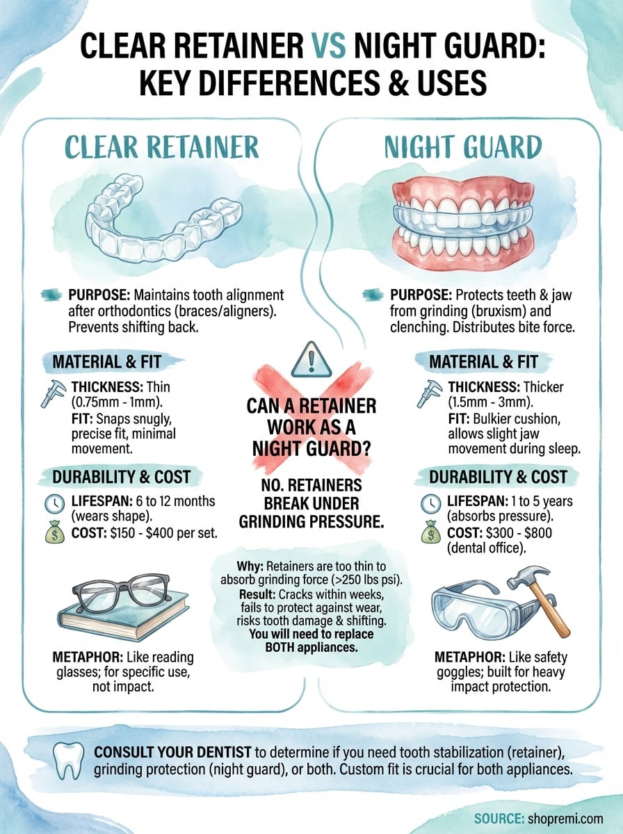 Clear Retainer Vs Night Guard: Differences, Uses, And Fit – Remi