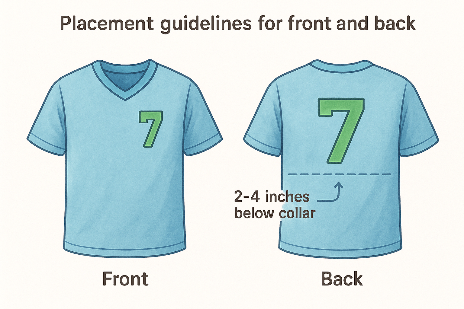 Jersey Numbering: Rules, Sizes, And Placement Explained | Dr Tee's ...