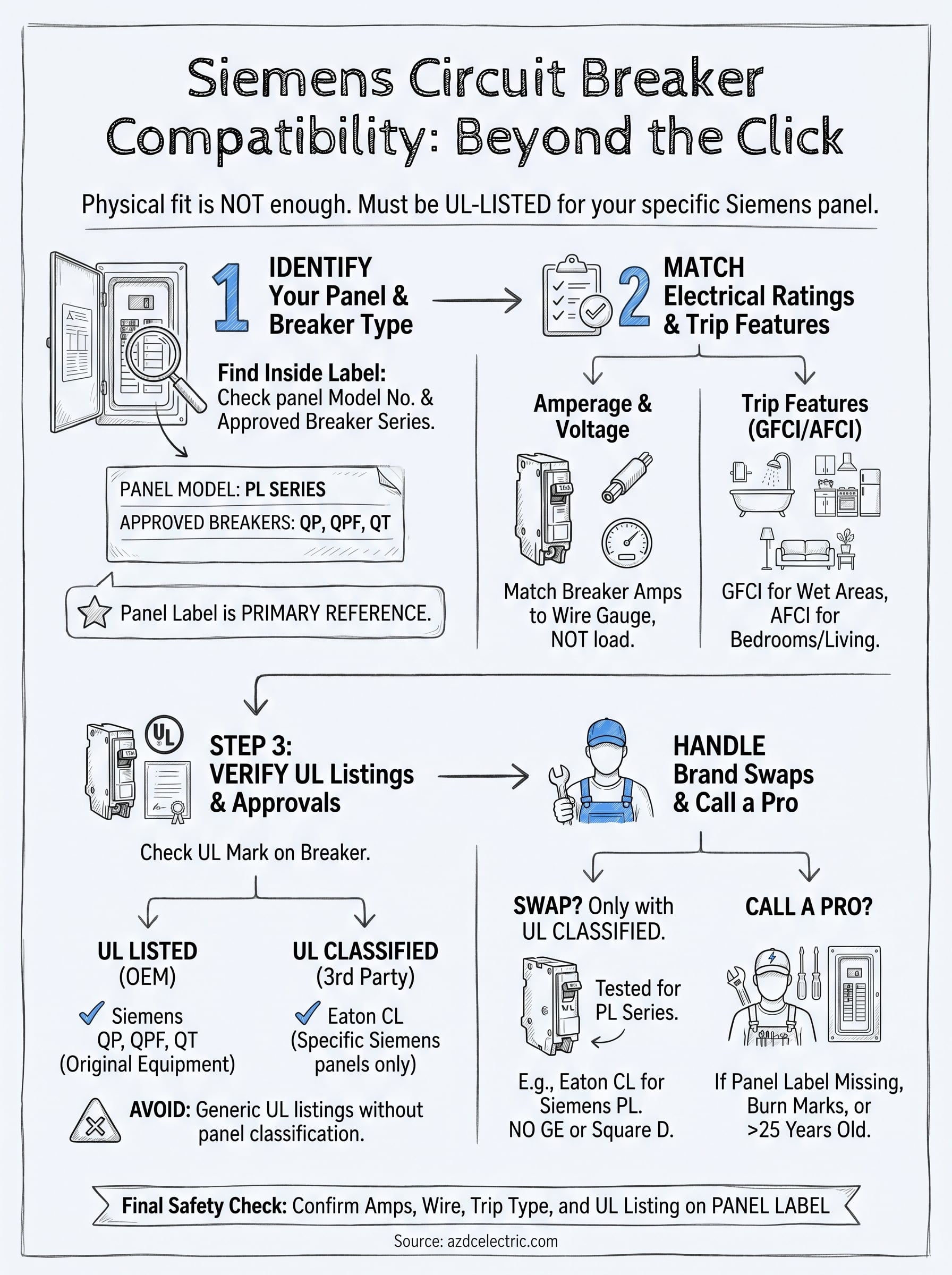 Siemens Circuit Breaker Compatibility Chart: What Fits & Why ⚡ AZ DC ...