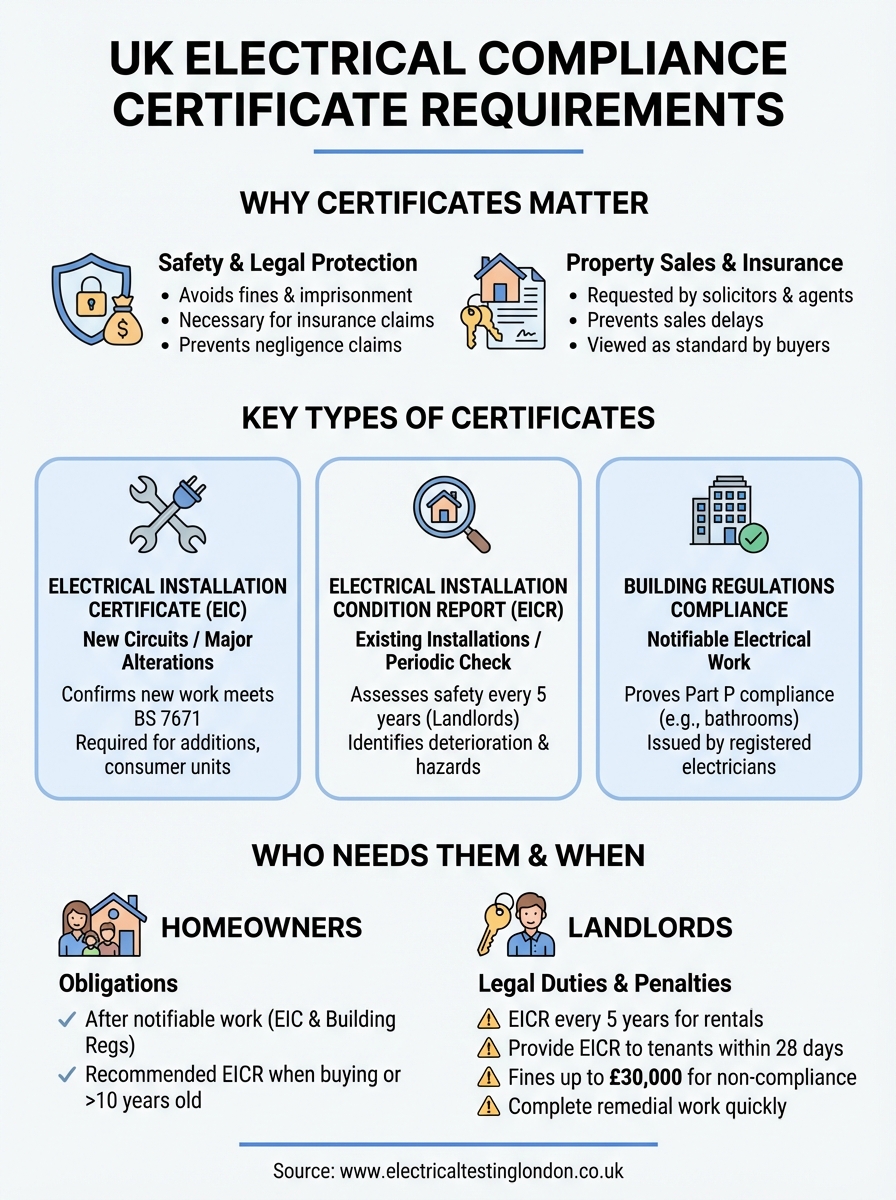 What Are UK Electrical Compliance Certificate Requirements ...