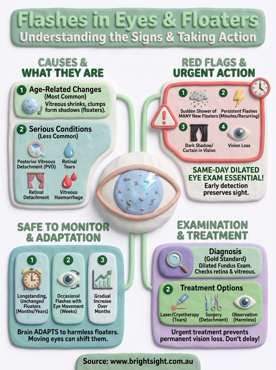 Flashes in Eyes and Floaters: Causes, Warning Signs & Care - Bright ...